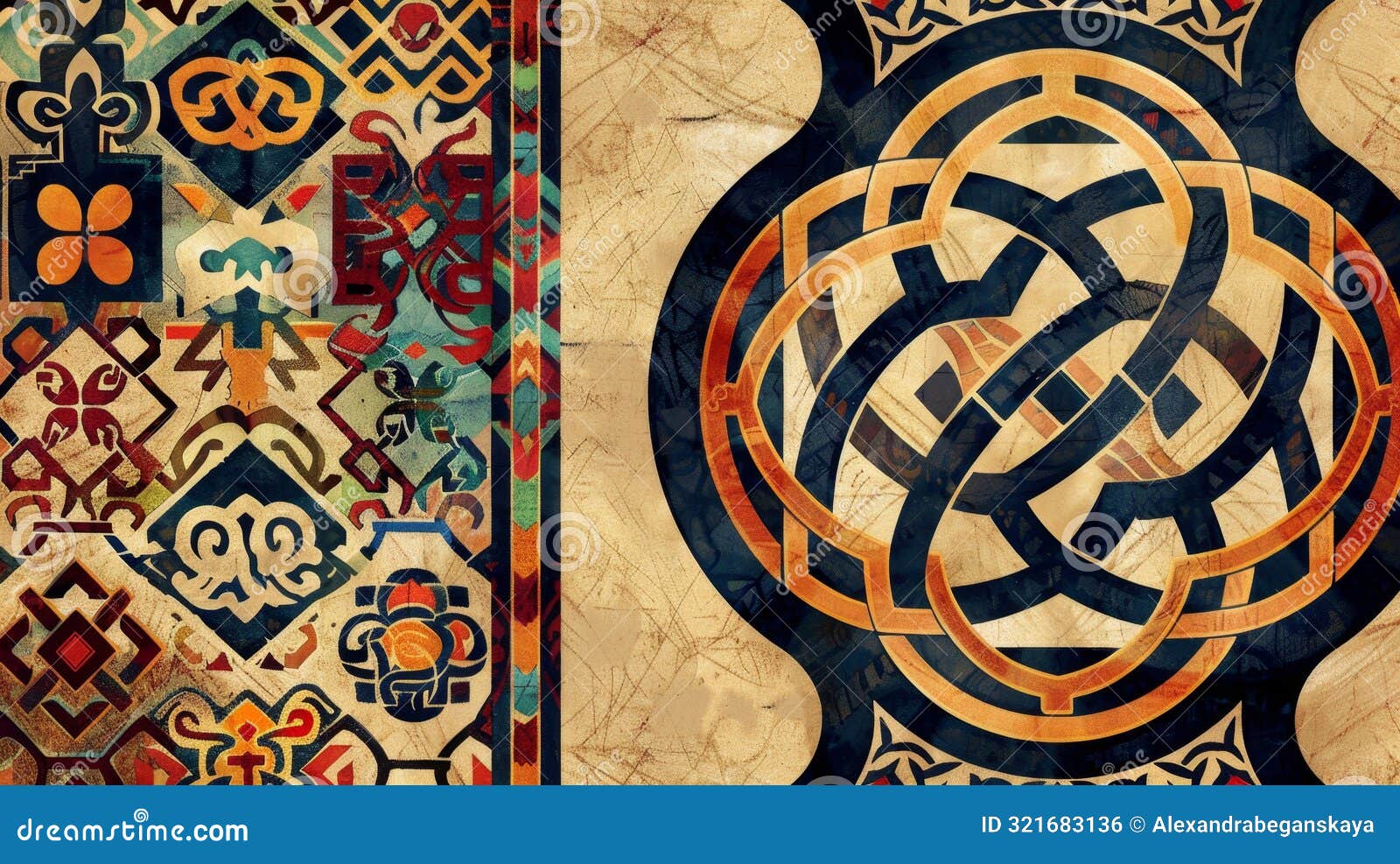 Intricate Celtic Knot Pattern with Rich Colors and Artistic Design ...