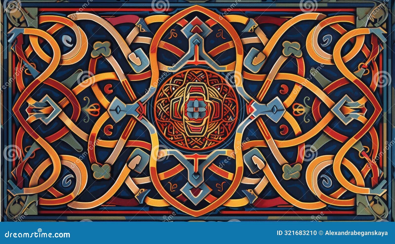 Intricate Celtic Knot Pattern with Rich Colors and Artistic Design ...