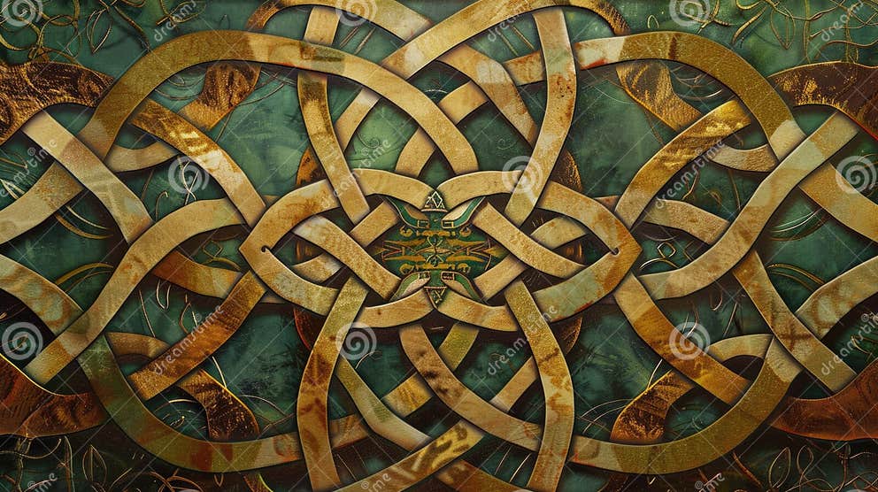 Intricate Celtic Knot with Vibrant Colors and Geometric Elements ...