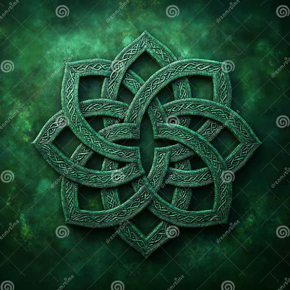 Intricate Celtic Pattern Rosette Showcasing Symmetrical Designs and ...
