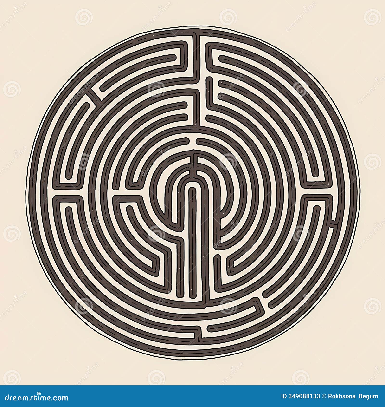 Intricate Circular Maze Design Symbolizing Complexity and Challenge ...