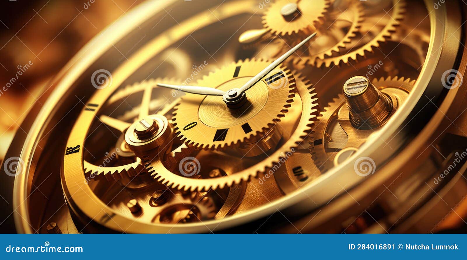An Elaborate Clock Mechanism Showcases Intricately Designed Gears ...