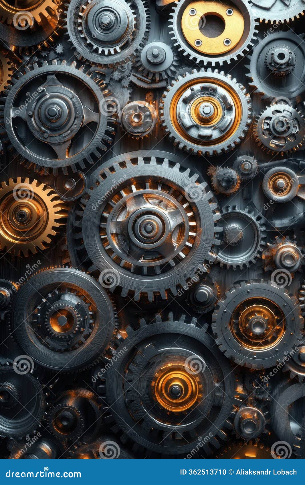 Intricate Clockwork Gears Combine Copper and Black Materials To Create ...