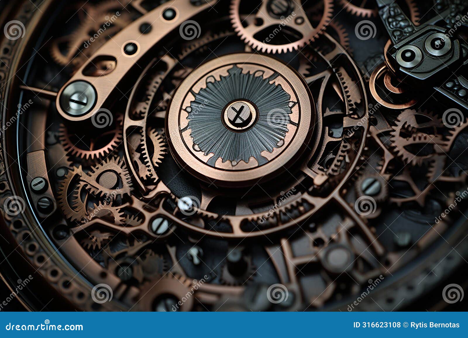 Intricate Clockwork Mechanism Stock Illustration - Illustration of ...