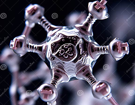 Intricate Close-Up of a Molecule Scientific Detail & Molecular ...