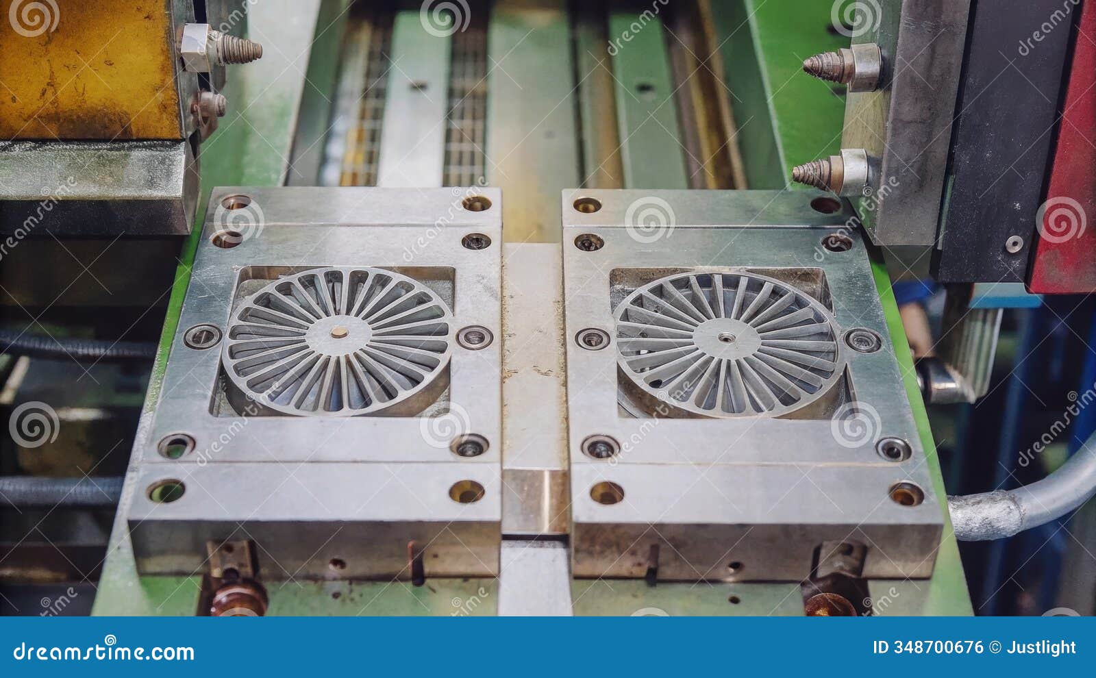 An Intricate Closeup of a Cooling System Integrated into the Injection ...