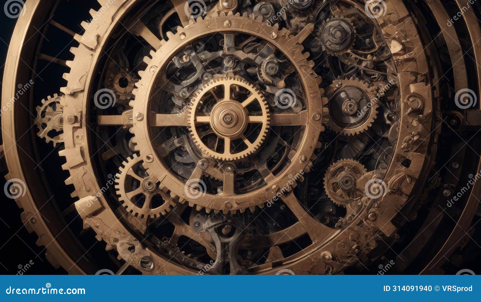 Intricate Cogwork Assembly stock photo. Image of machinery - 314091940