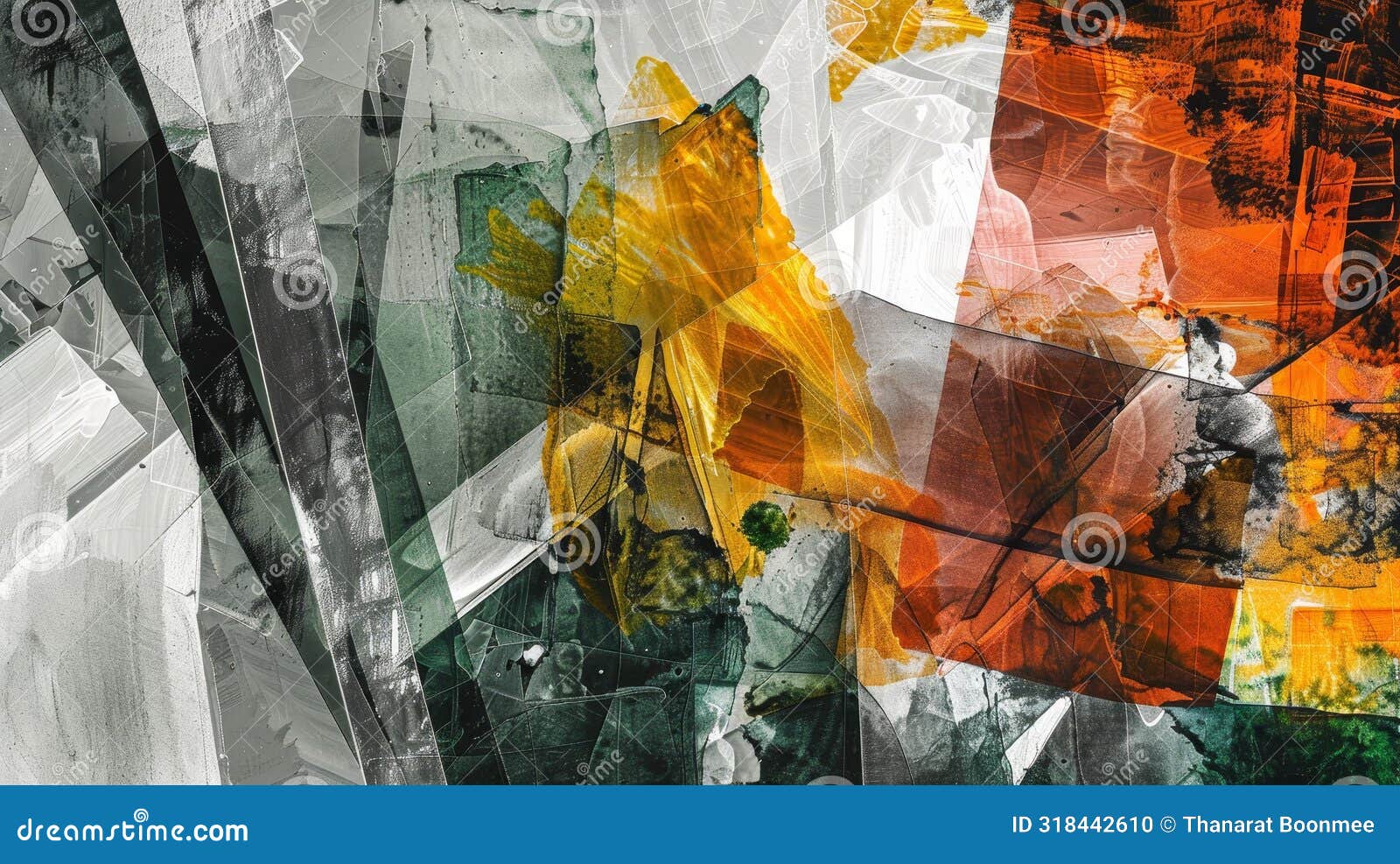 Intricate Collage of Translucent Layers for a Complex Visual, Ai ...