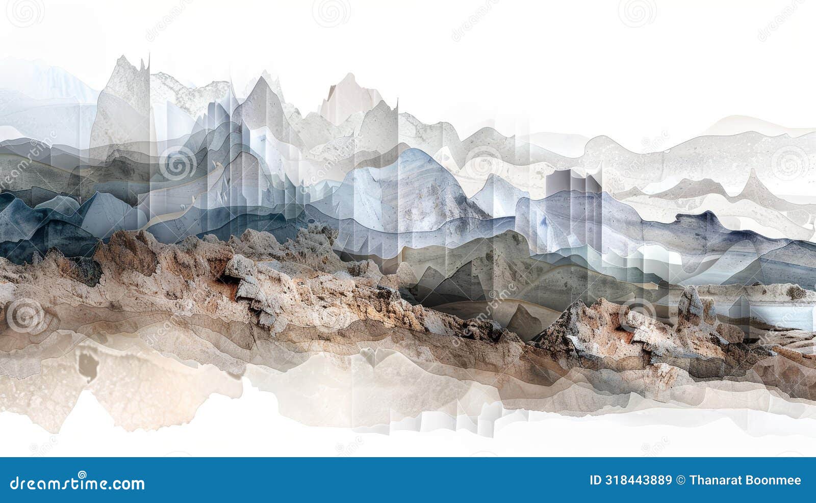 Intricate Collage of Translucent Layers for a Complex Visual, Ai ...