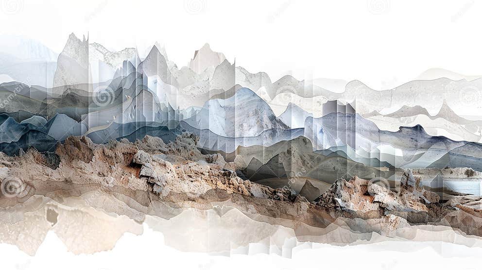 Intricate Collage of Translucent Layers for a Complex Visual, Ai ...