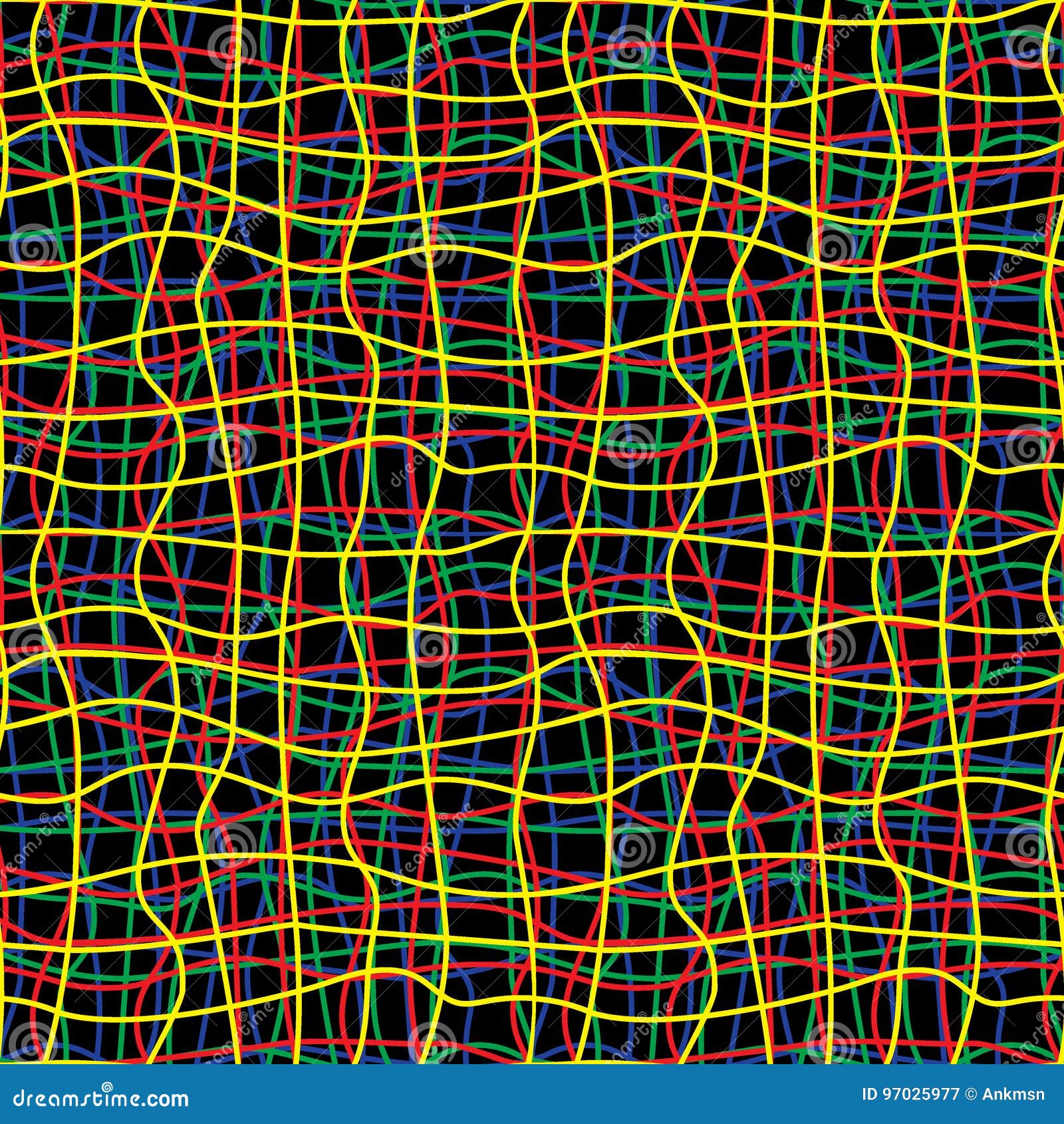 Intricate Colored Wires Abstract Seamless Pattern Stock Vector ...