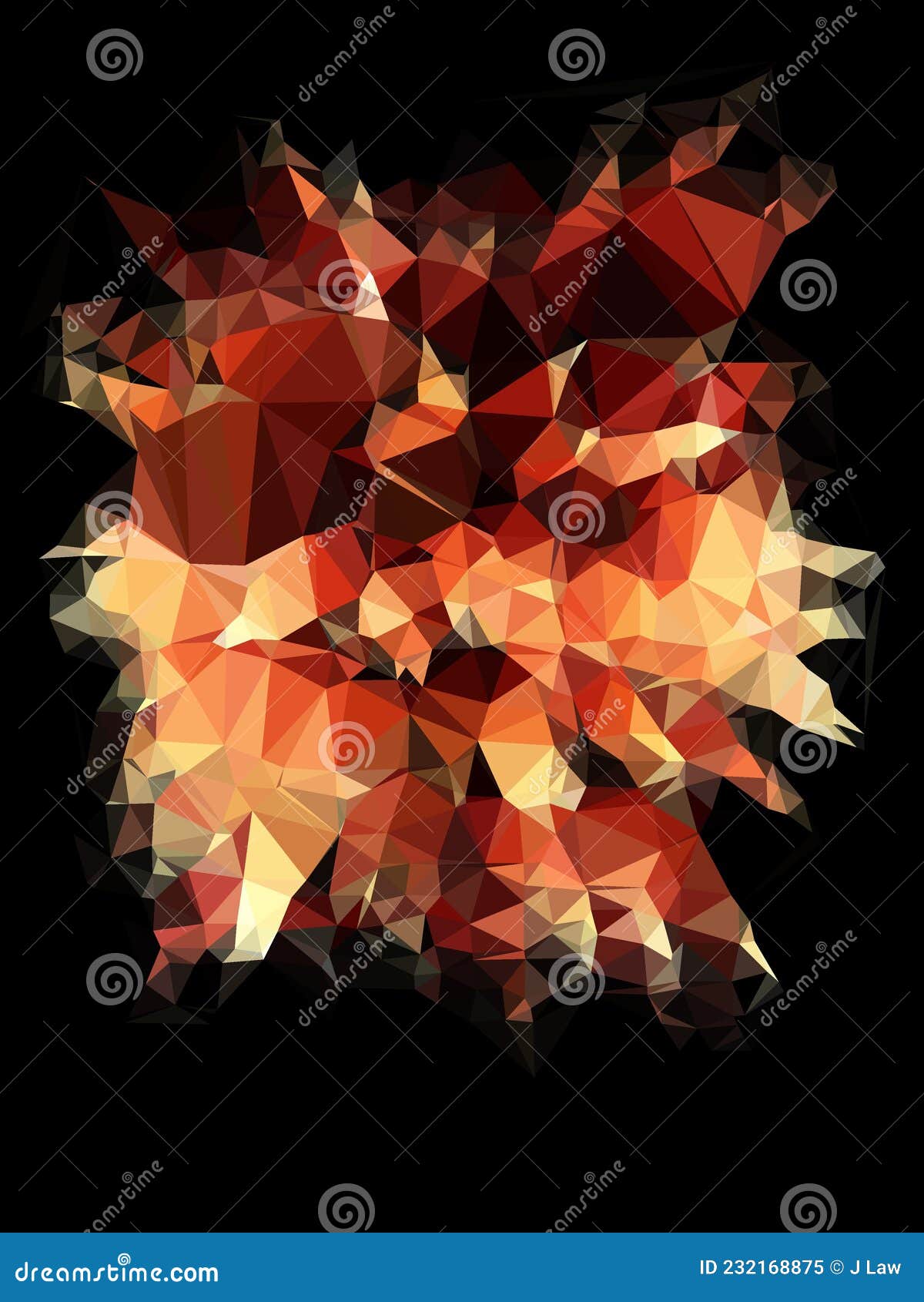 Intricate Complex and Detailed 3D Cubist Triangular Mosaic from ...