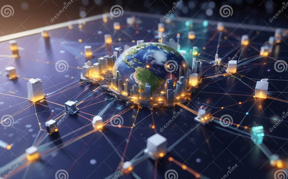 Intricate and Complex Network Symbolizing Connections in a Digital and ...