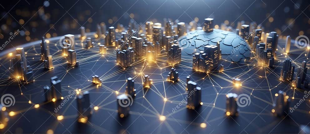 Intricate and Complex Network Symbolizing Connections in a Digital and ...