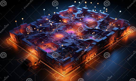 Intricate Computer-Generated Structure Stock Photo - Image of geometric ...