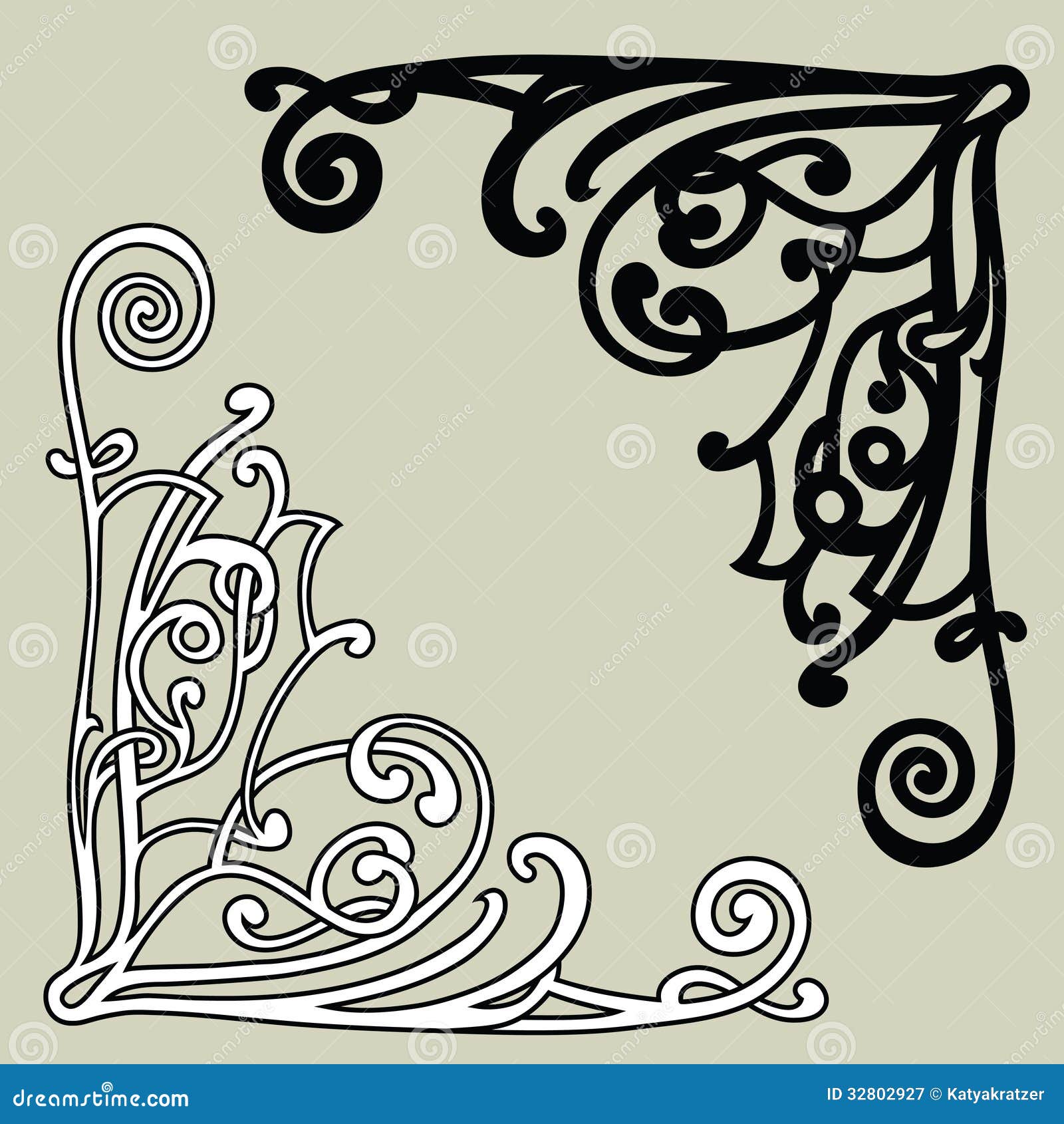 Intricate corner ornaments stock vector. Illustration of elegance ...