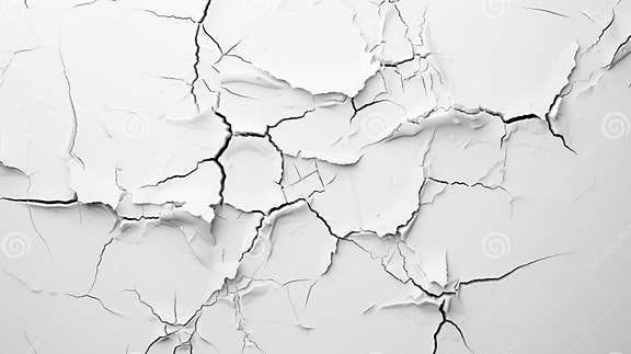 Intricate Crack Patterns on a Smooth White Surface Showcasing Sharp ...