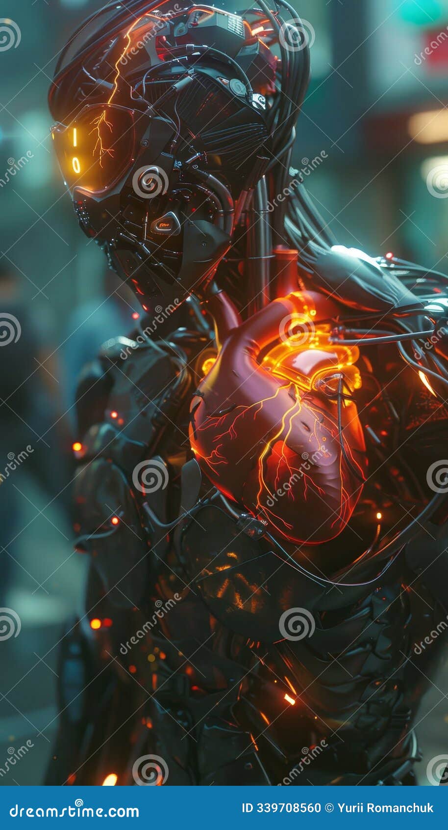 Intricate Cybernetic Heart a High Tech Replacement for the Biological ...