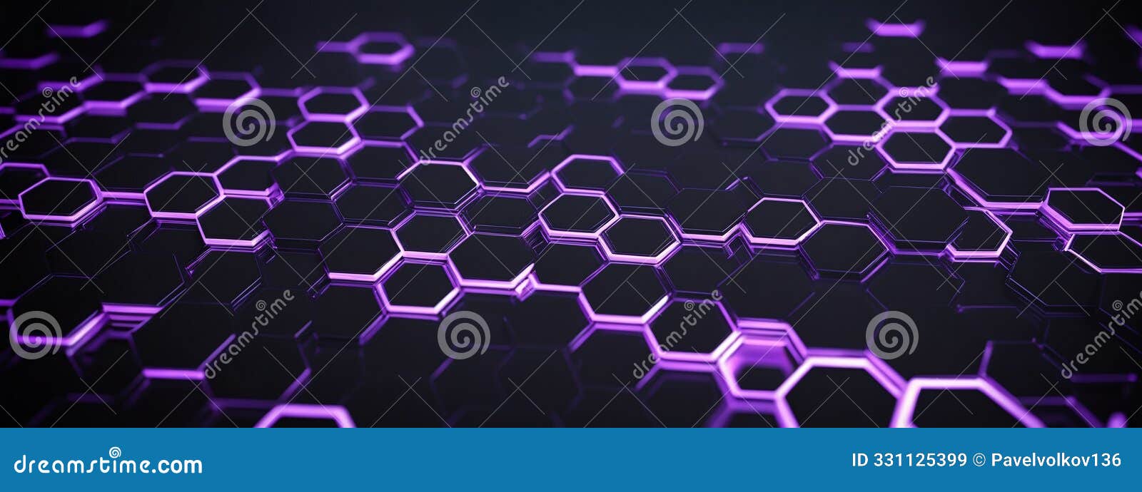 An Intricate 3D Background with Layered Hexagonal Patterns, Glowing ...