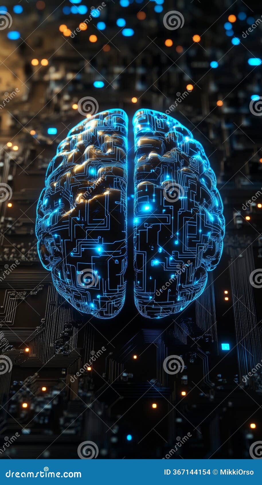 3D Brain Render: Cognitive Symbol Royalty-Free Stock Image ...