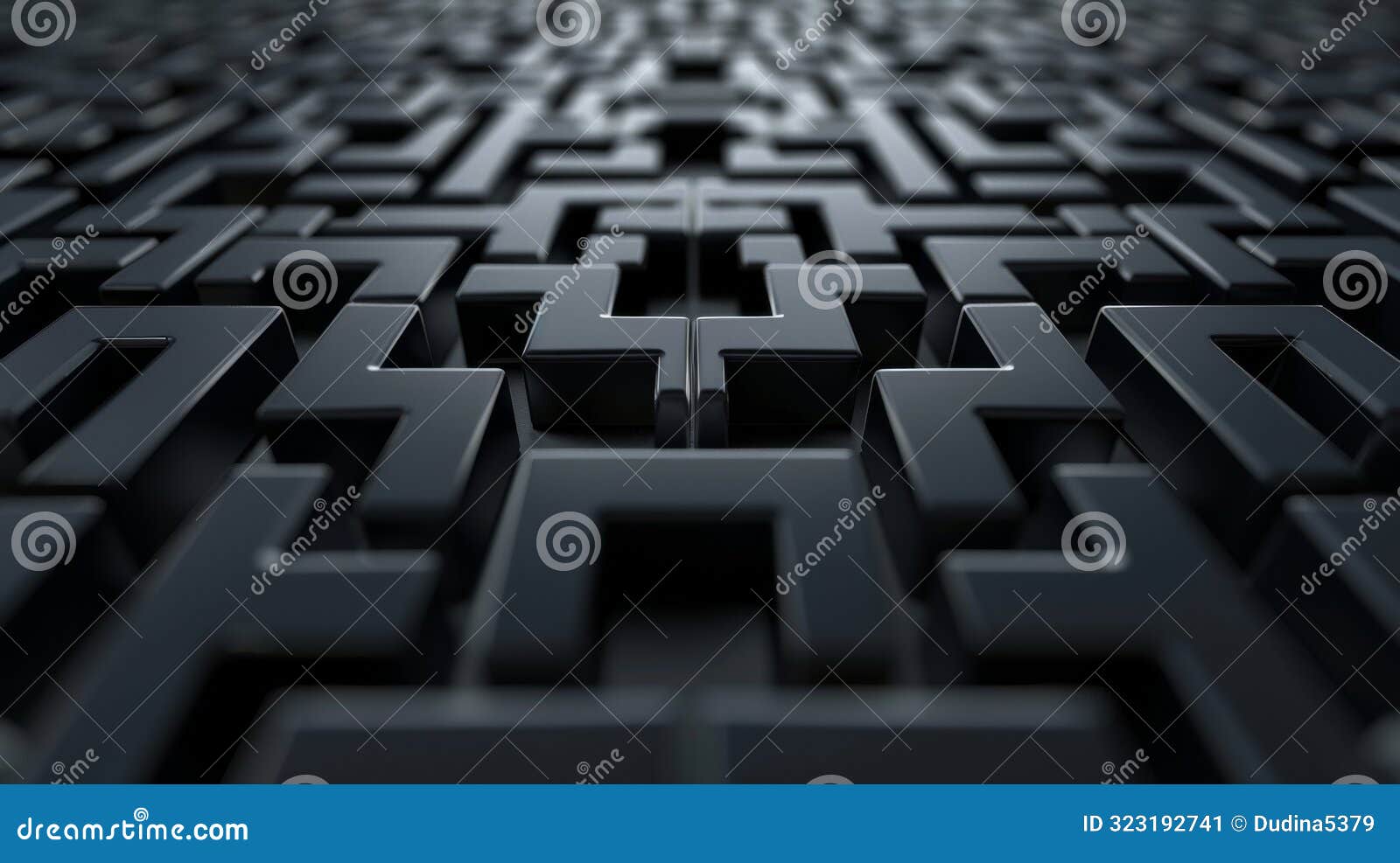 Intricate 3D Maze Concept Illustrating Complex Problem Solving and ...