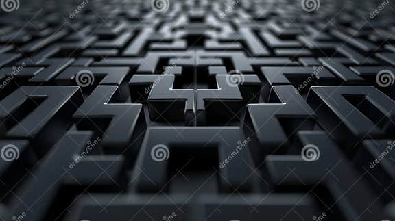 Intricate 3D Maze Concept Illustrating Complex Problem Solving and ...