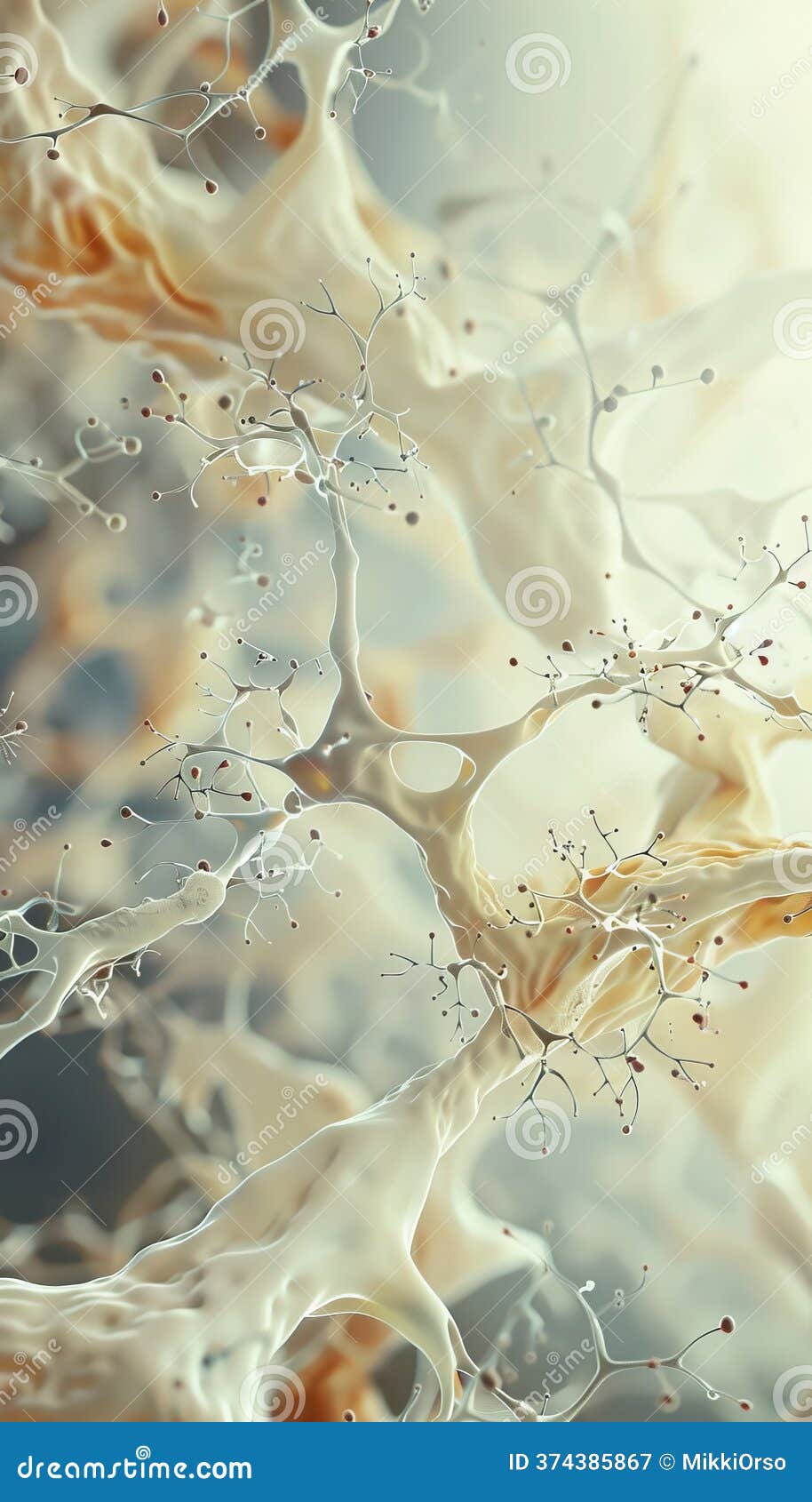 A Microscopic Rendering Of Protein Synthesis Inside A Cell, With ...