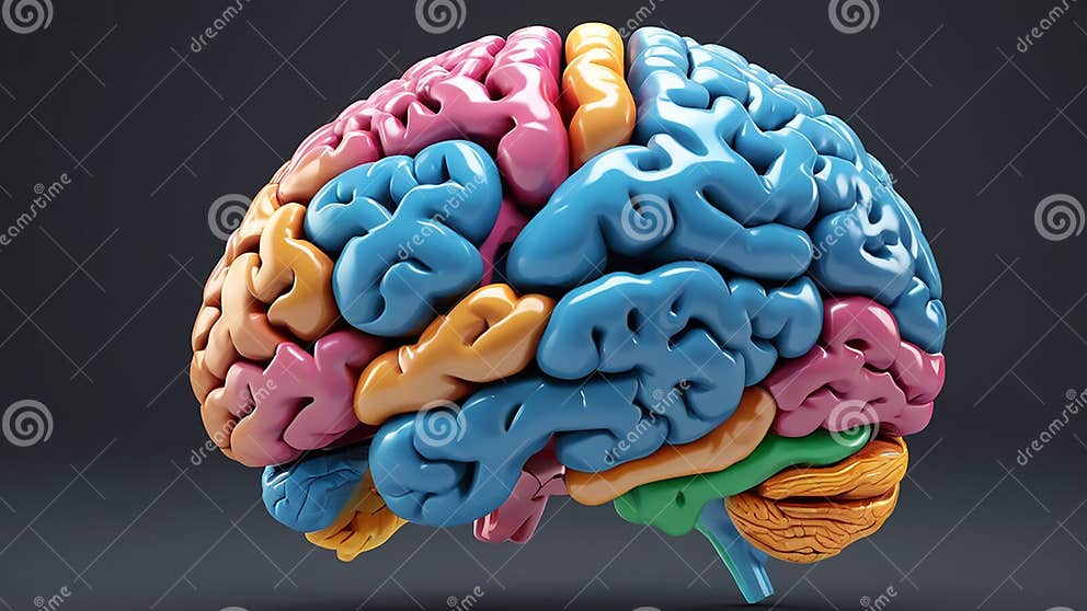 Intricate 3D Render of the Human Brain: a Visual Exploration of Neural ...