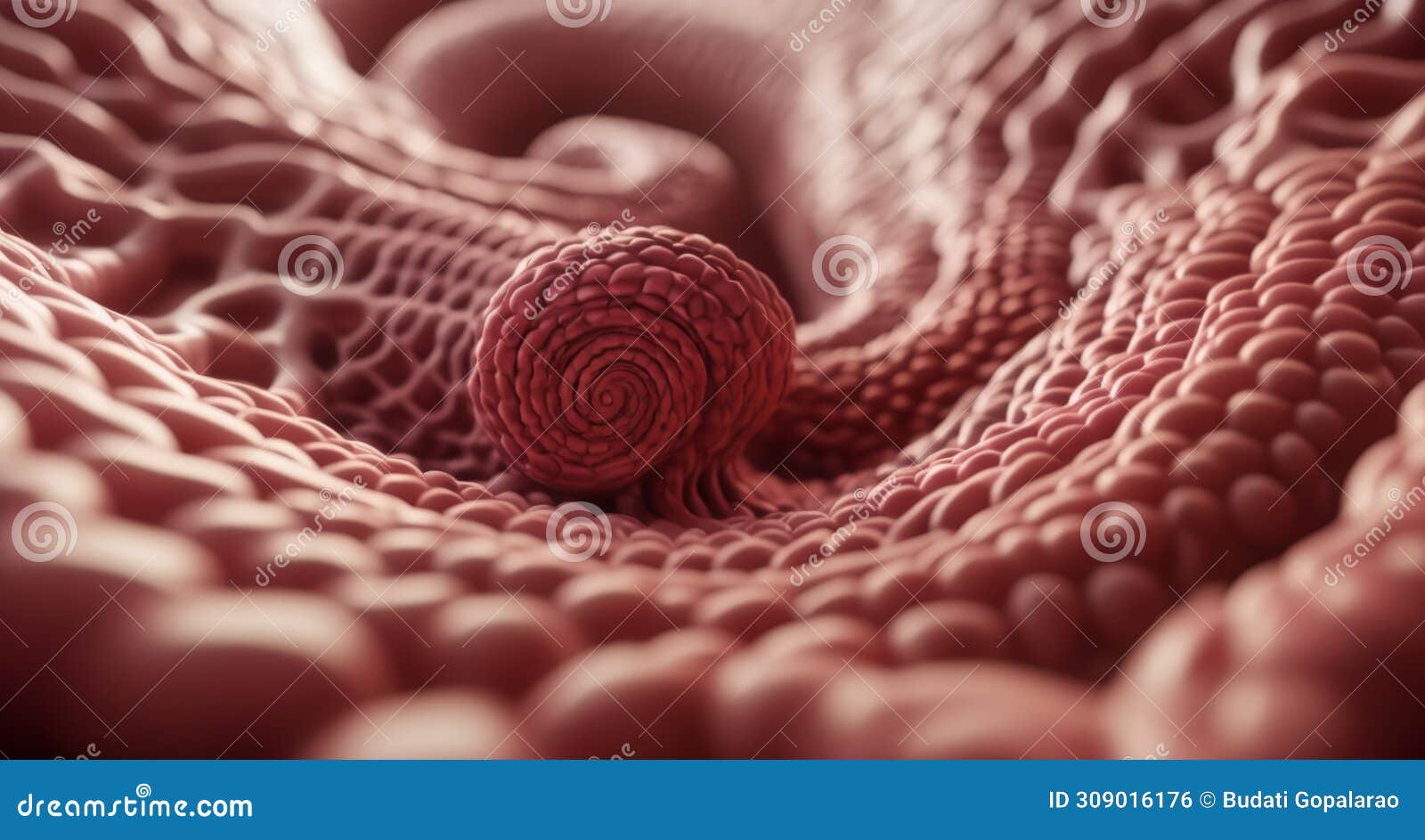 Intricate 3D Rendering of a Biological Structure, Possibly a Protein or ...