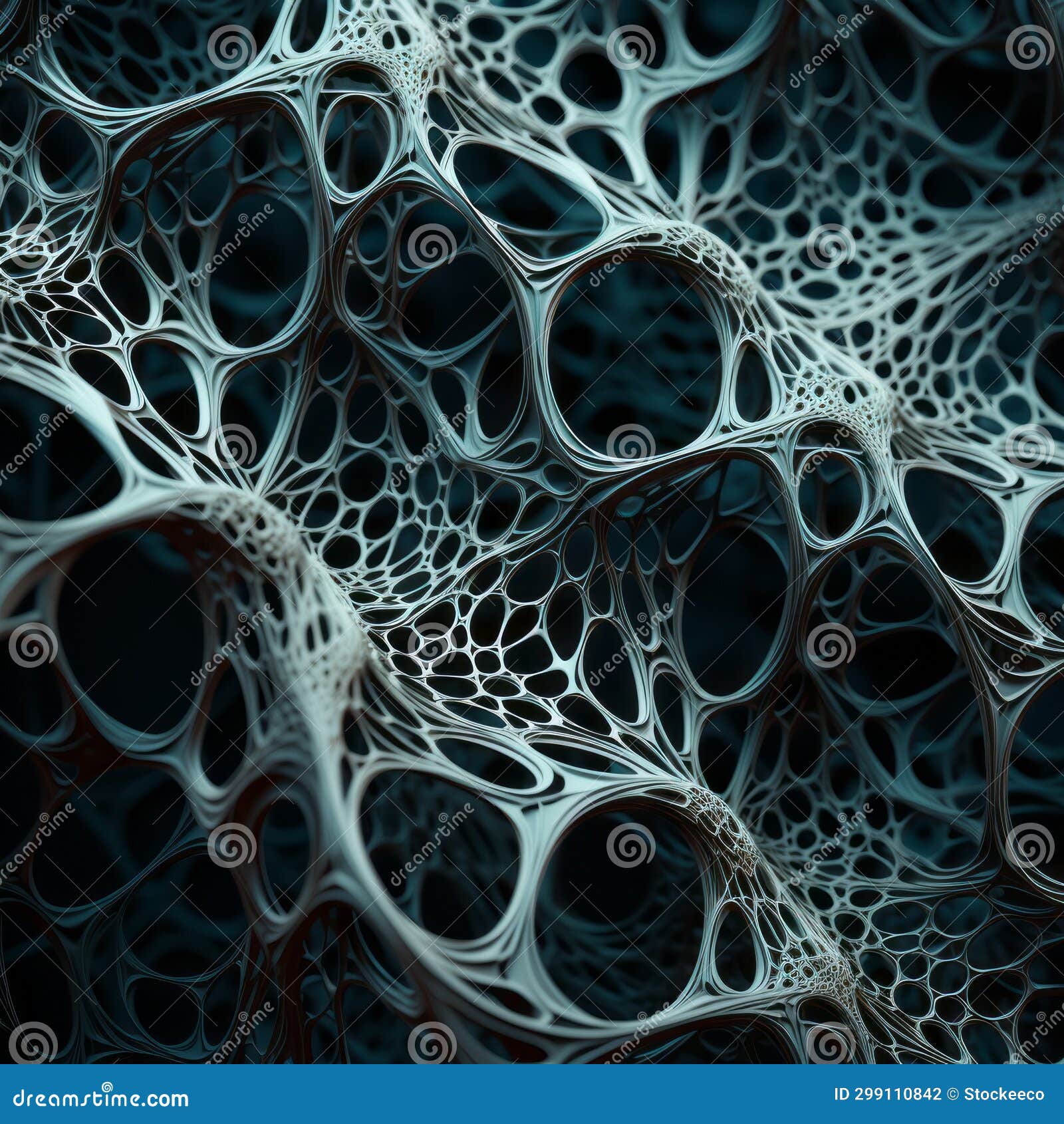 Intricate 3d Surface: Tangled Nests in Dark Cyan and Light Black Stock ...