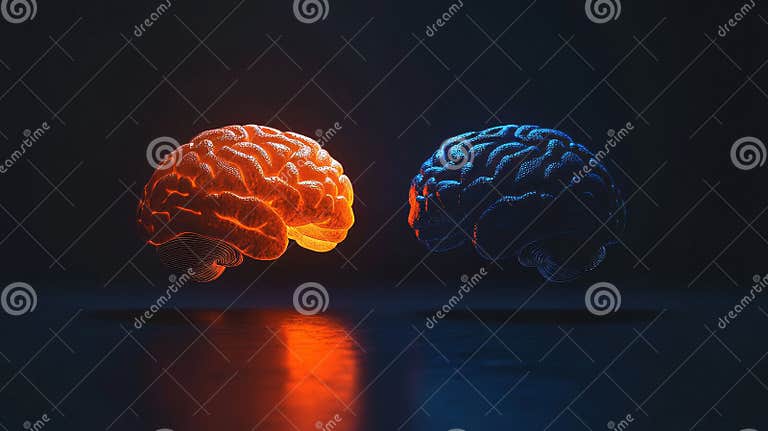 An Intricate 3D Visualization of a Healthy Brain Versus One with ...