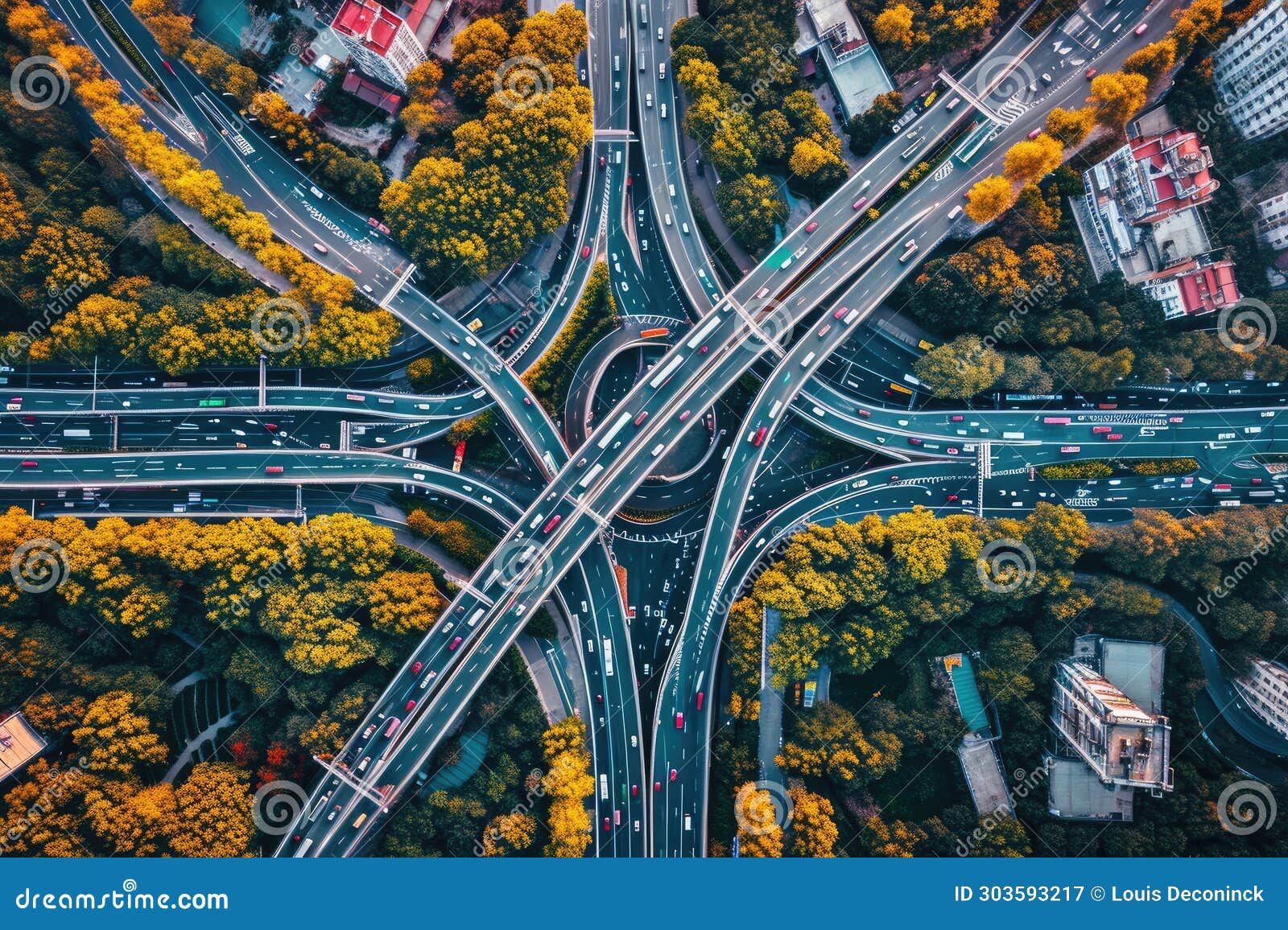 Intricate Dance of the Abstract Roads Stock Illustration - Illustration ...