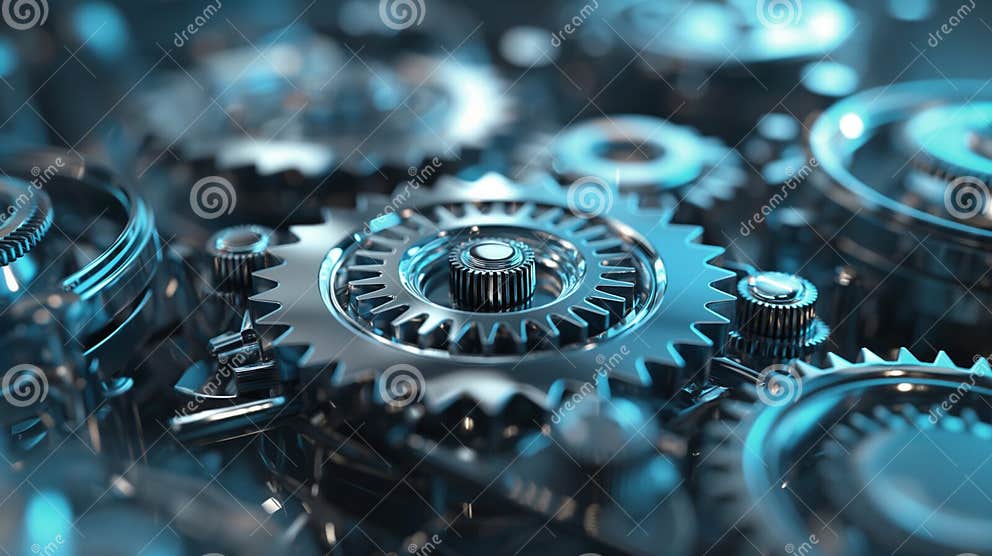 Intricate Dance of Interlocking Metallic Gears in Perfect Harmony a ...