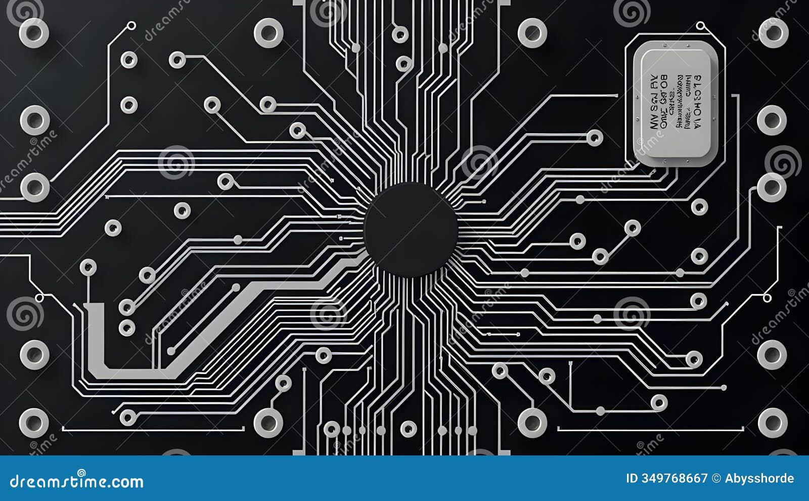 Close-Up View of Electronic Circuit Board Design with Componentry Stock ...