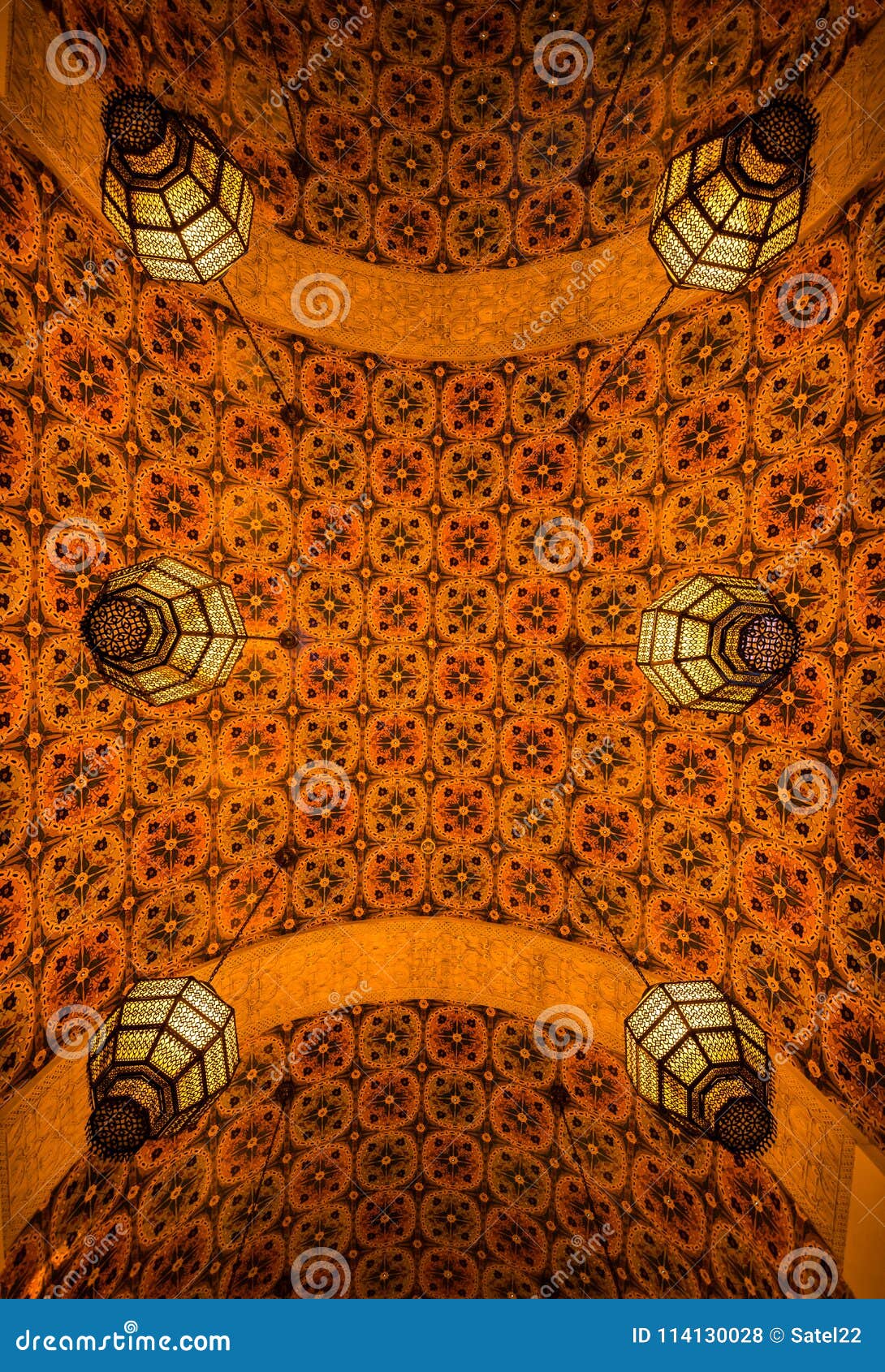 An Intricate Design of the Ceiling from Middle Eastern Architecture ...