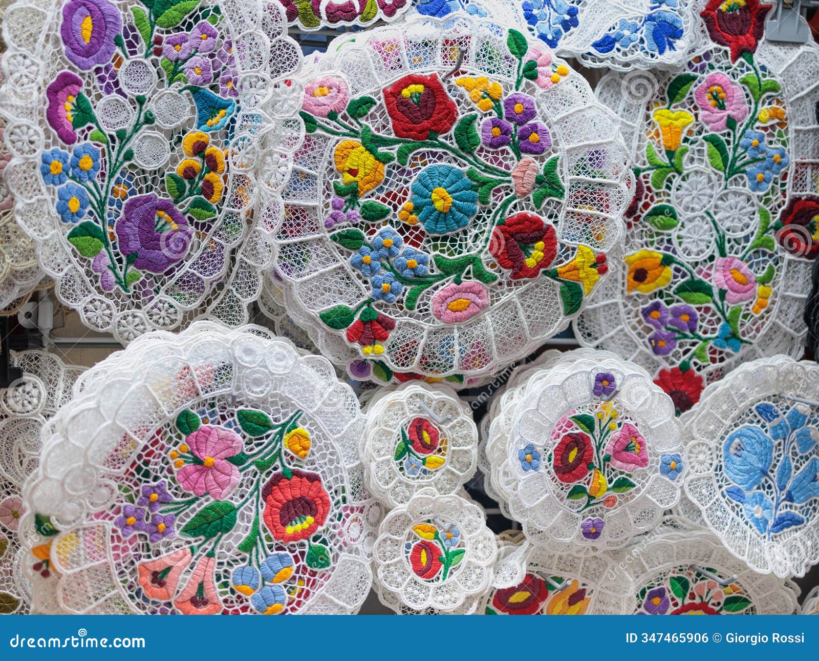 Intricate Designs in Traditional Hungarian Embroidery Stock Photo ...