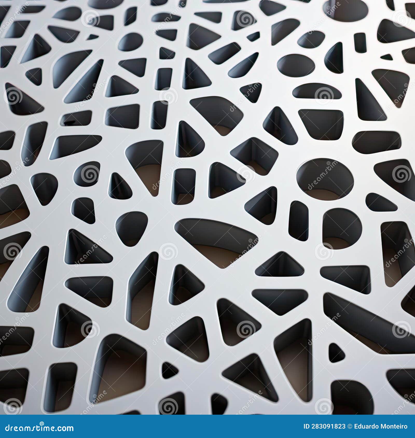 Intricate, Detailed Pattern of Perforation Panels in a White Background ...