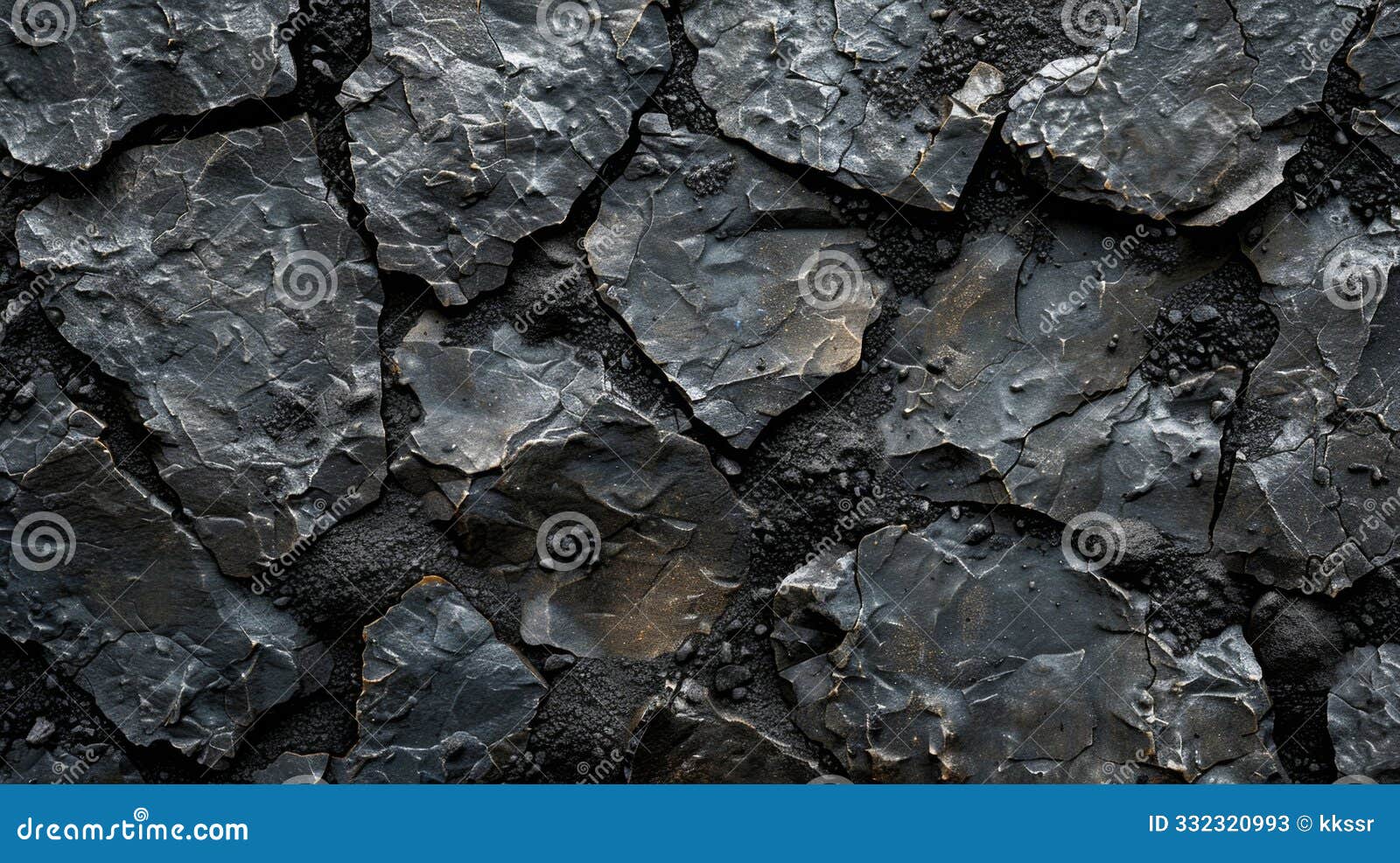 Intricate Details of Black or Dark Gray Rough Soil Texture in ...