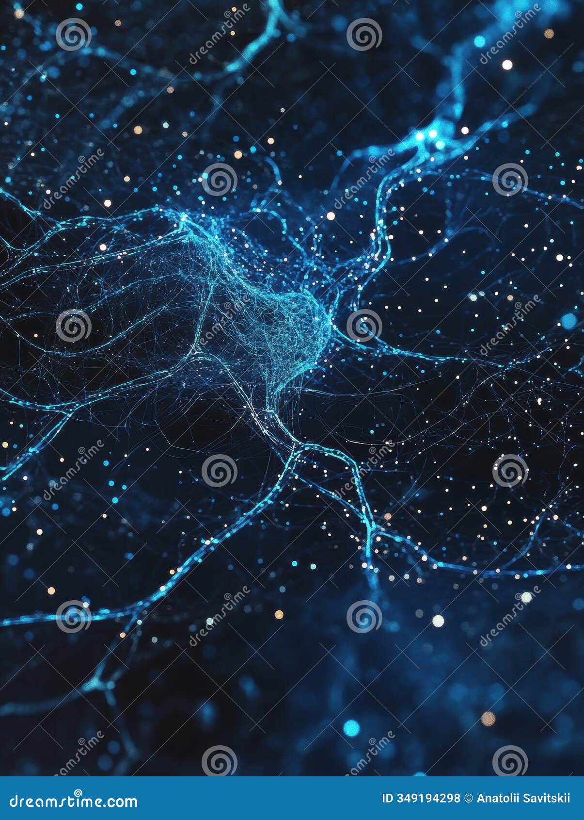 Intricate Details of a Brain Showcase Luminous Blue Neural Pathways ...