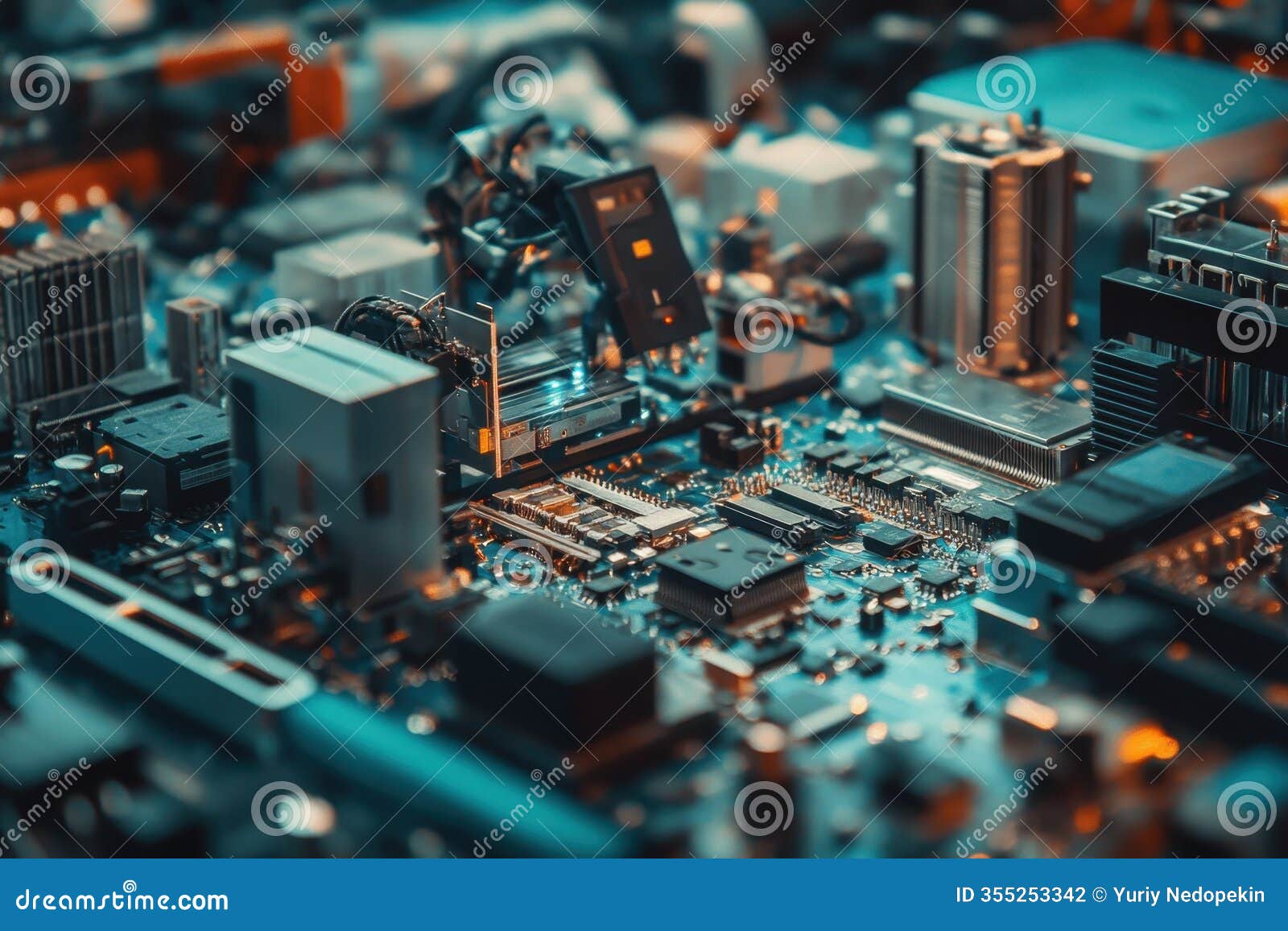 Intricate Details of a Modern Computer Motherboard Showcasing Advanced ...