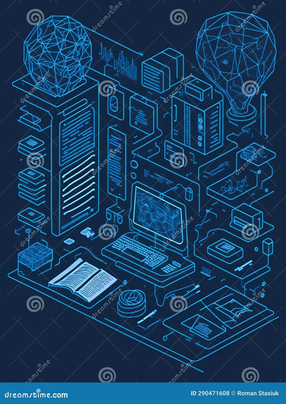 Intricate Details of Scientists Workstations, Featuring Computers ...