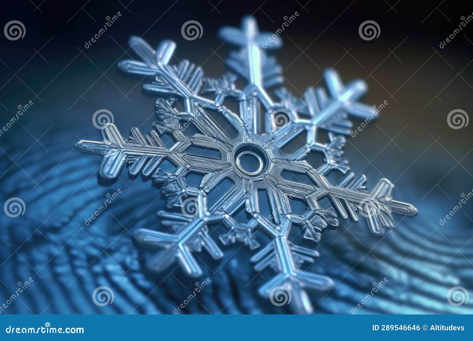 Intricate Details of a Snowflake Captured in Macro Stock Photo - Image ...