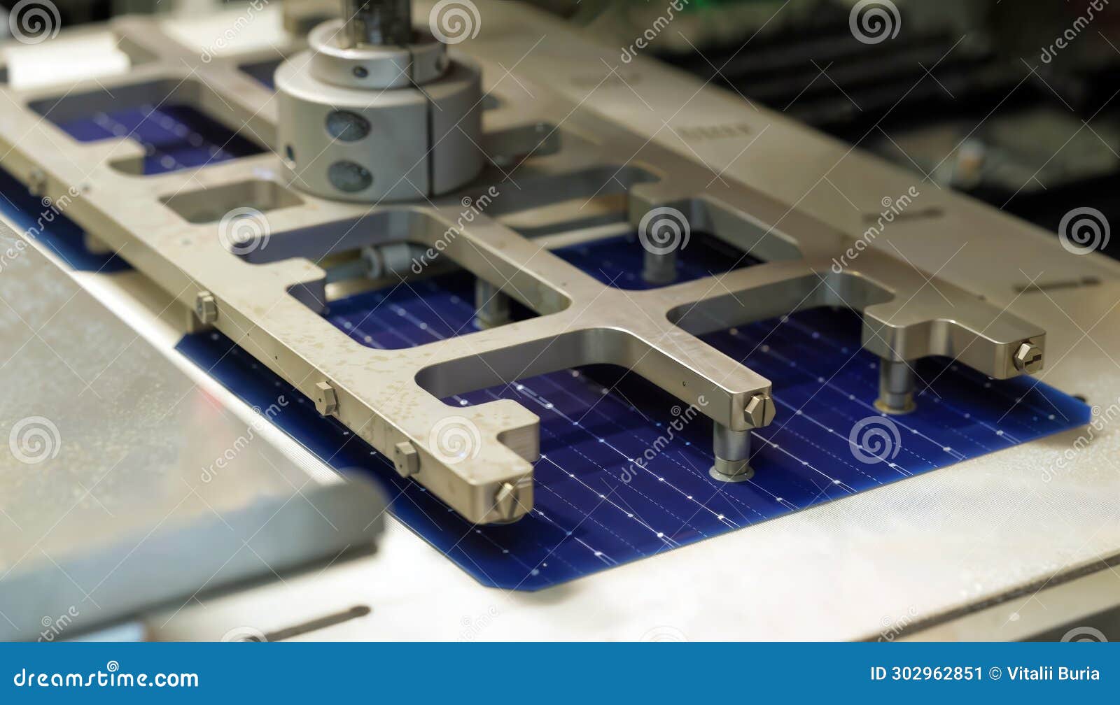 Solar Panel Manufacturing, Solar Cells. Close-up Stock Image - Image of ...