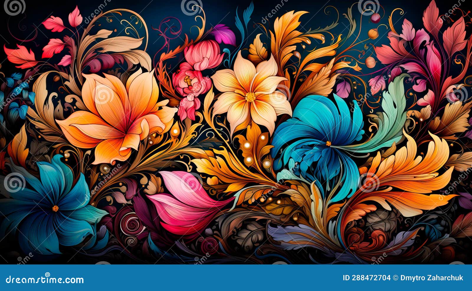 Intricate Details and Subtle Gradients for Depth Flowers. Stock ...