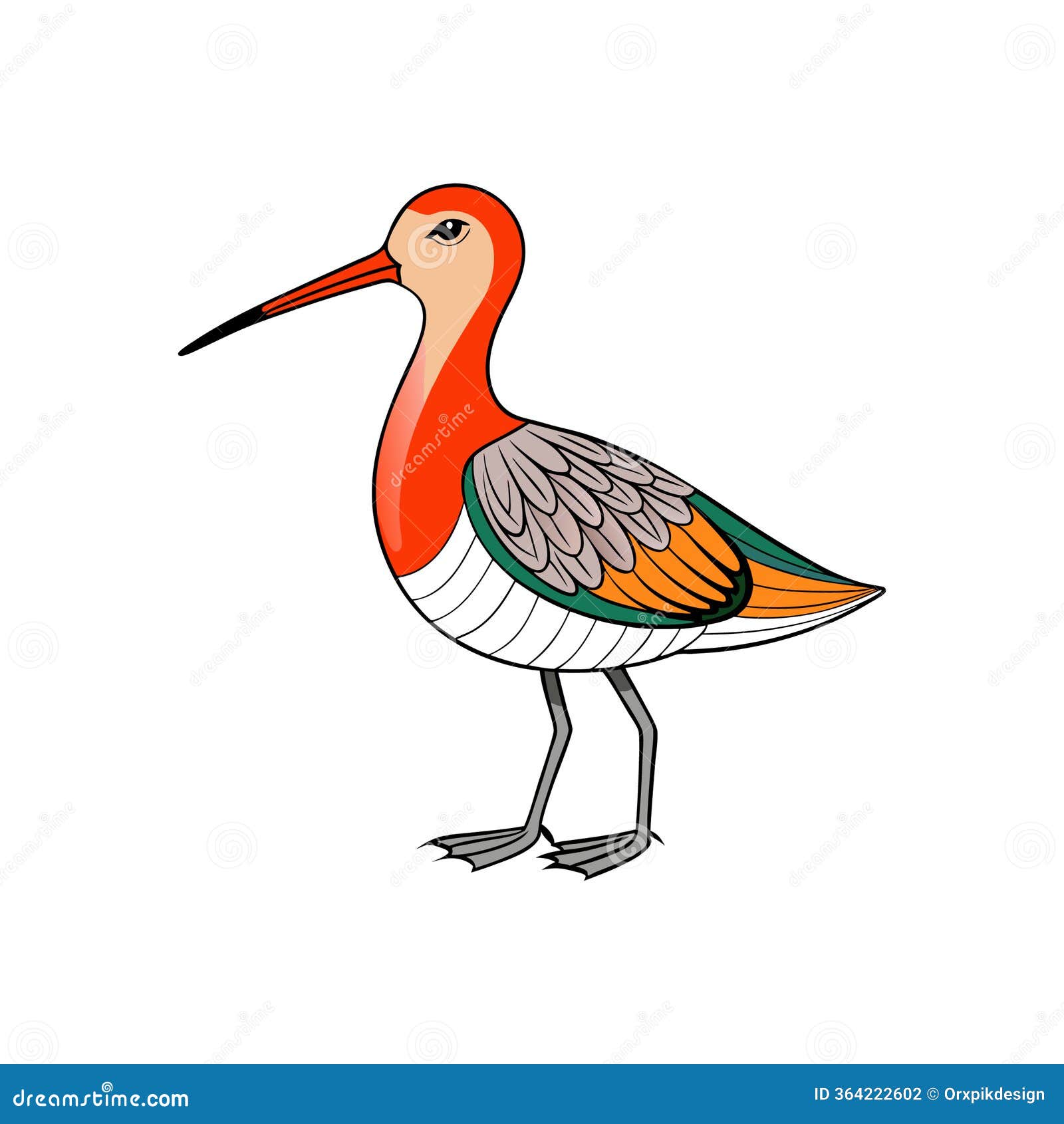 Dunlin Fun Coloring Page For Kids Royalty-Free Stock Photo ...