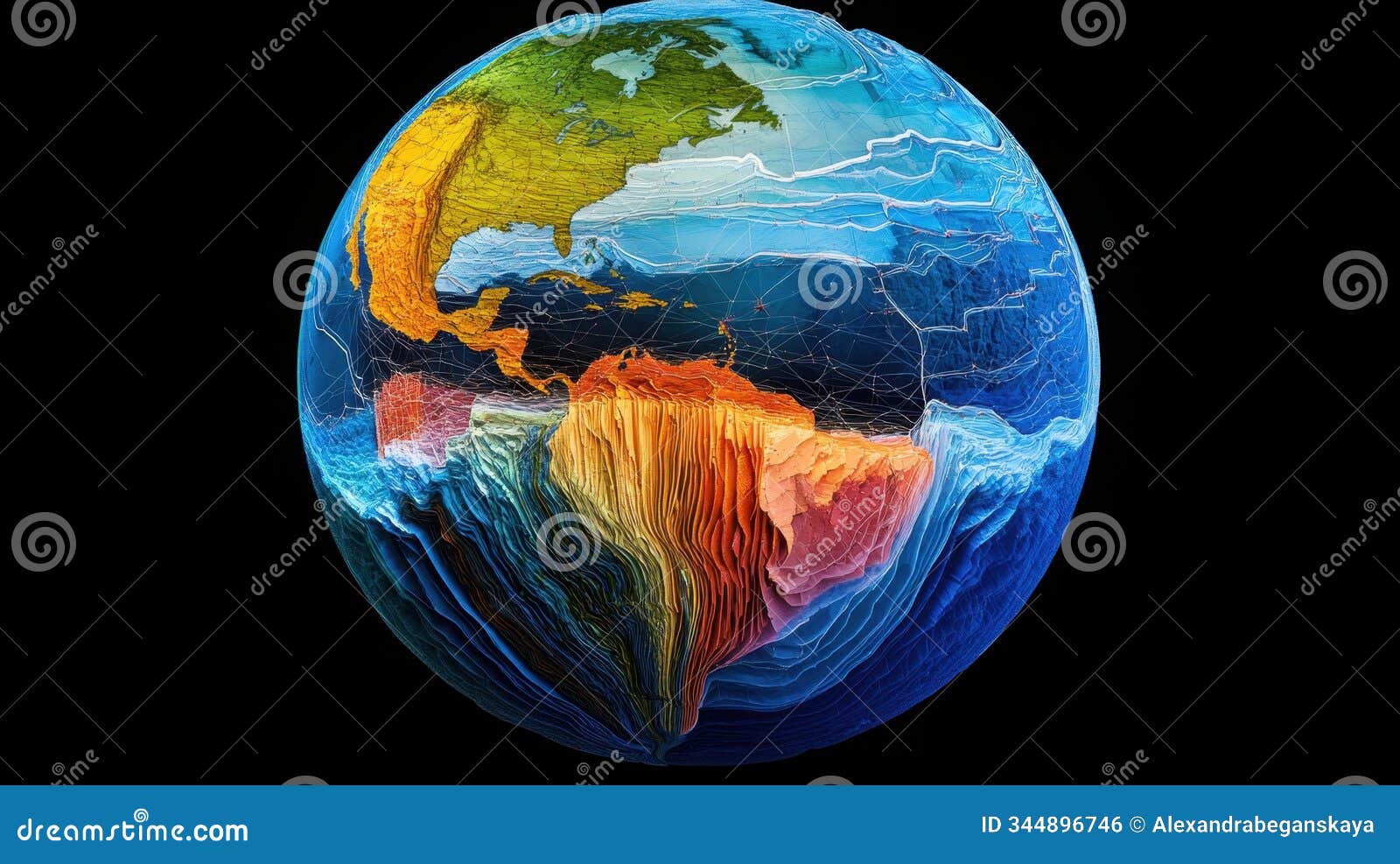 Intricate Earth Layers and Geographic Contours Visualization GIS Day ...