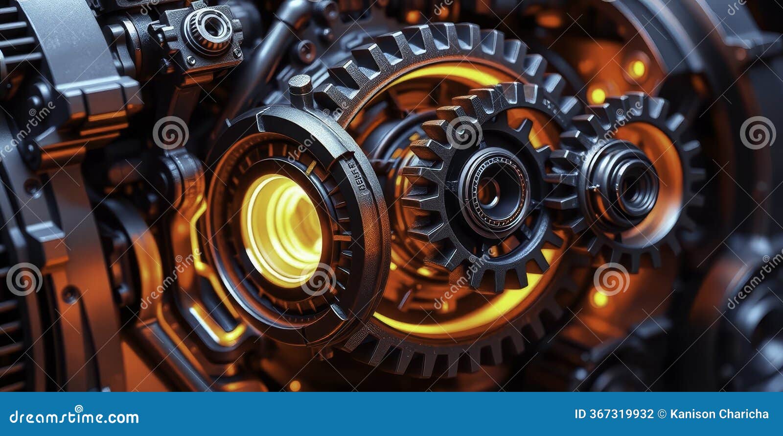 Intricate Jet Engine Turbine Close-Up In High Detail Royalty-Free Stock ...