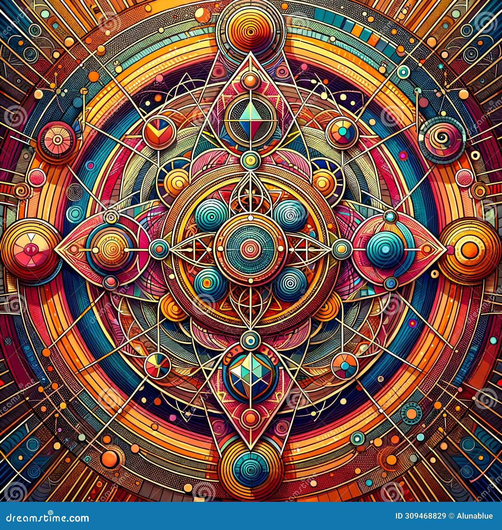 An Intricate Example of Sacred Geometry Art. Stock Image - Image of ...