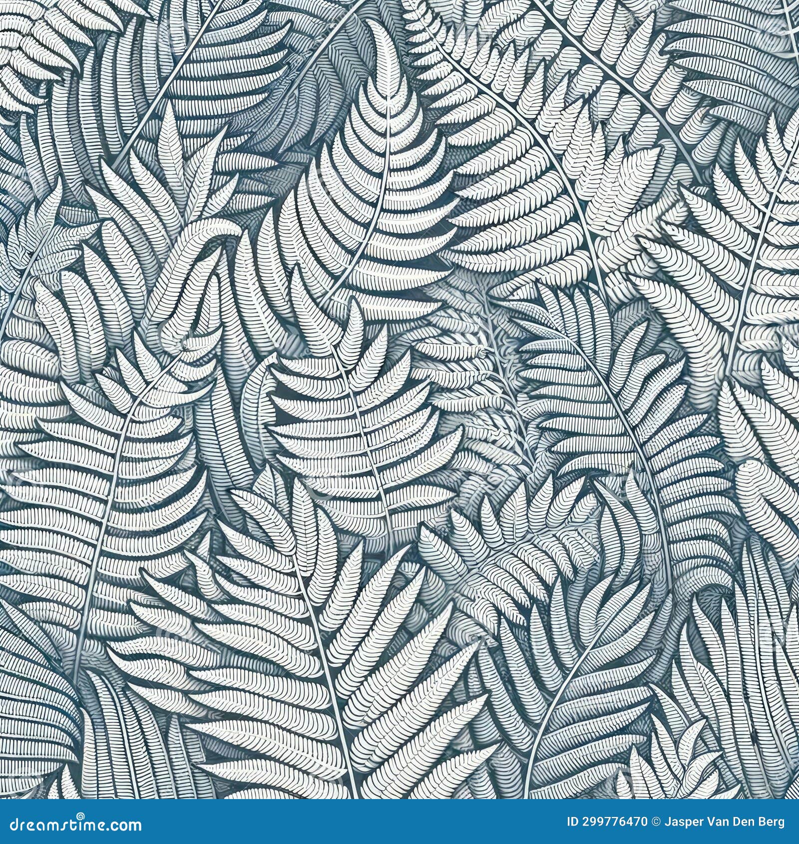 Intricate Fern Leaf Pattern Illustration, AI Generated Stock ...