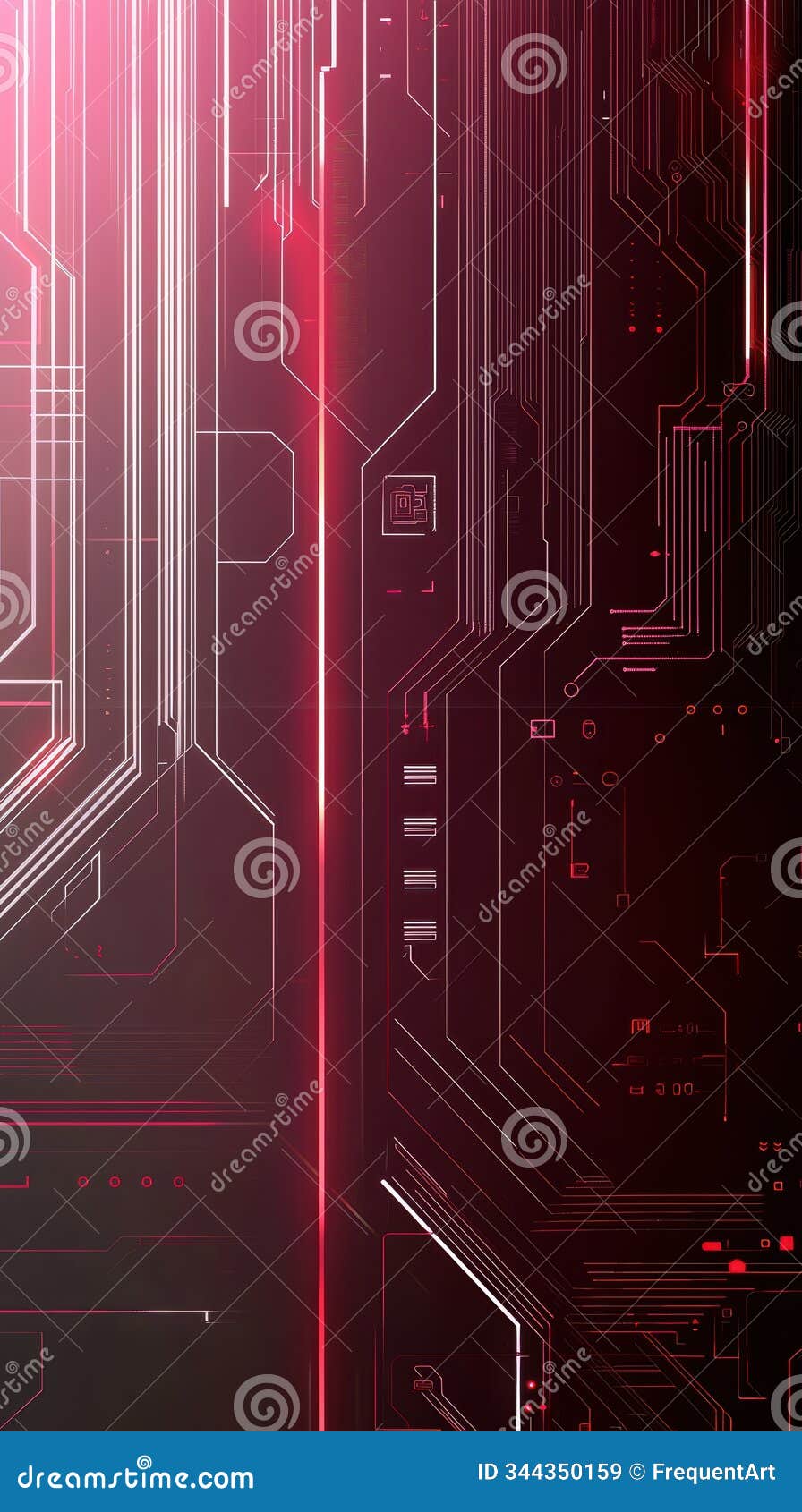 Intricate Flat Cybernetic Backdrop Featuring Silver and Red Design ...